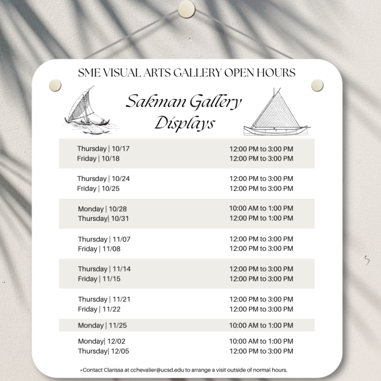 SME Visual Arts Gallery Open Hours for the Sakman Gallery Display - The ...